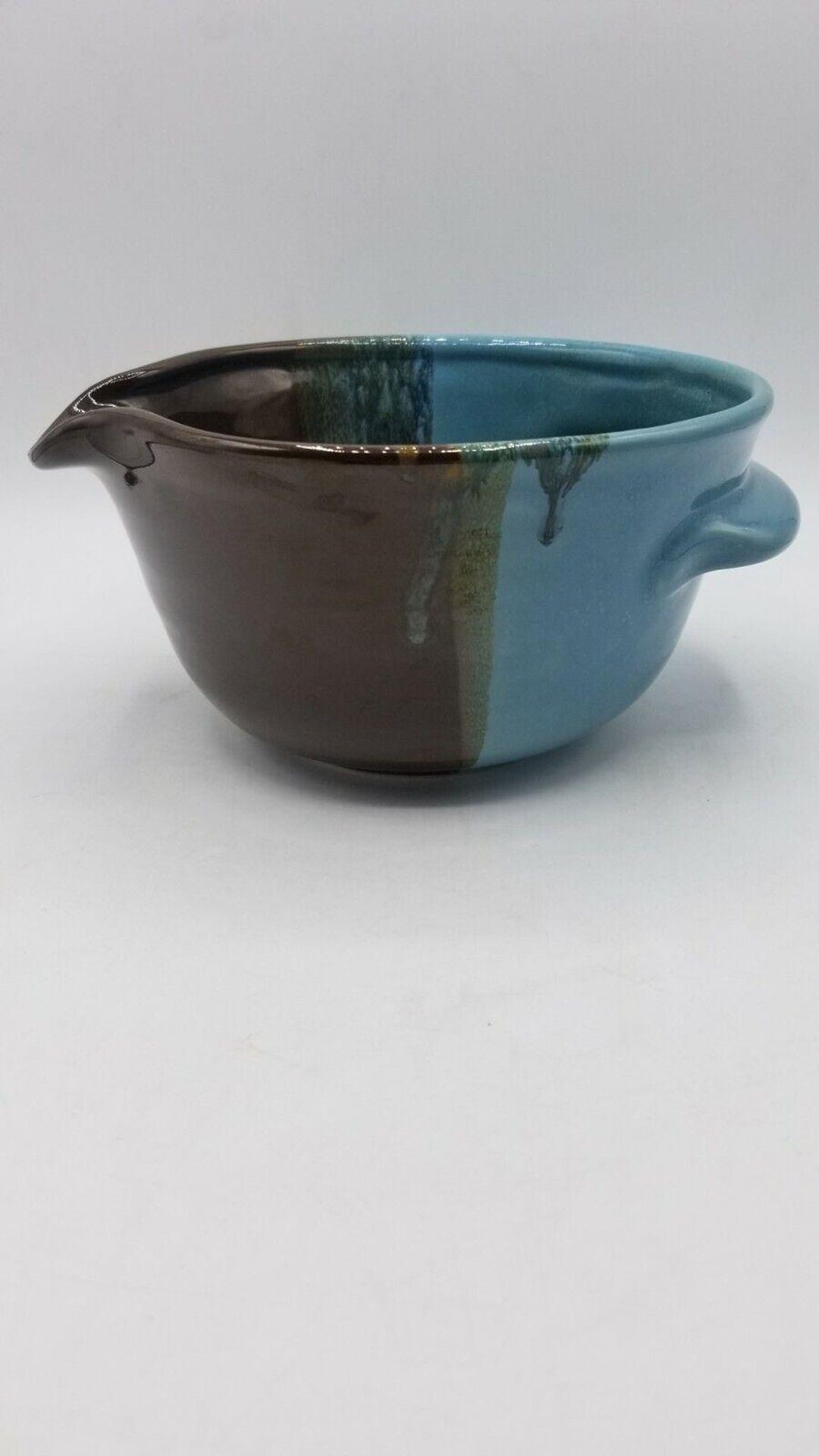 Neher Clay in Motion Handmade Ceramic Small Batter Bowl in Ocean Tide ...