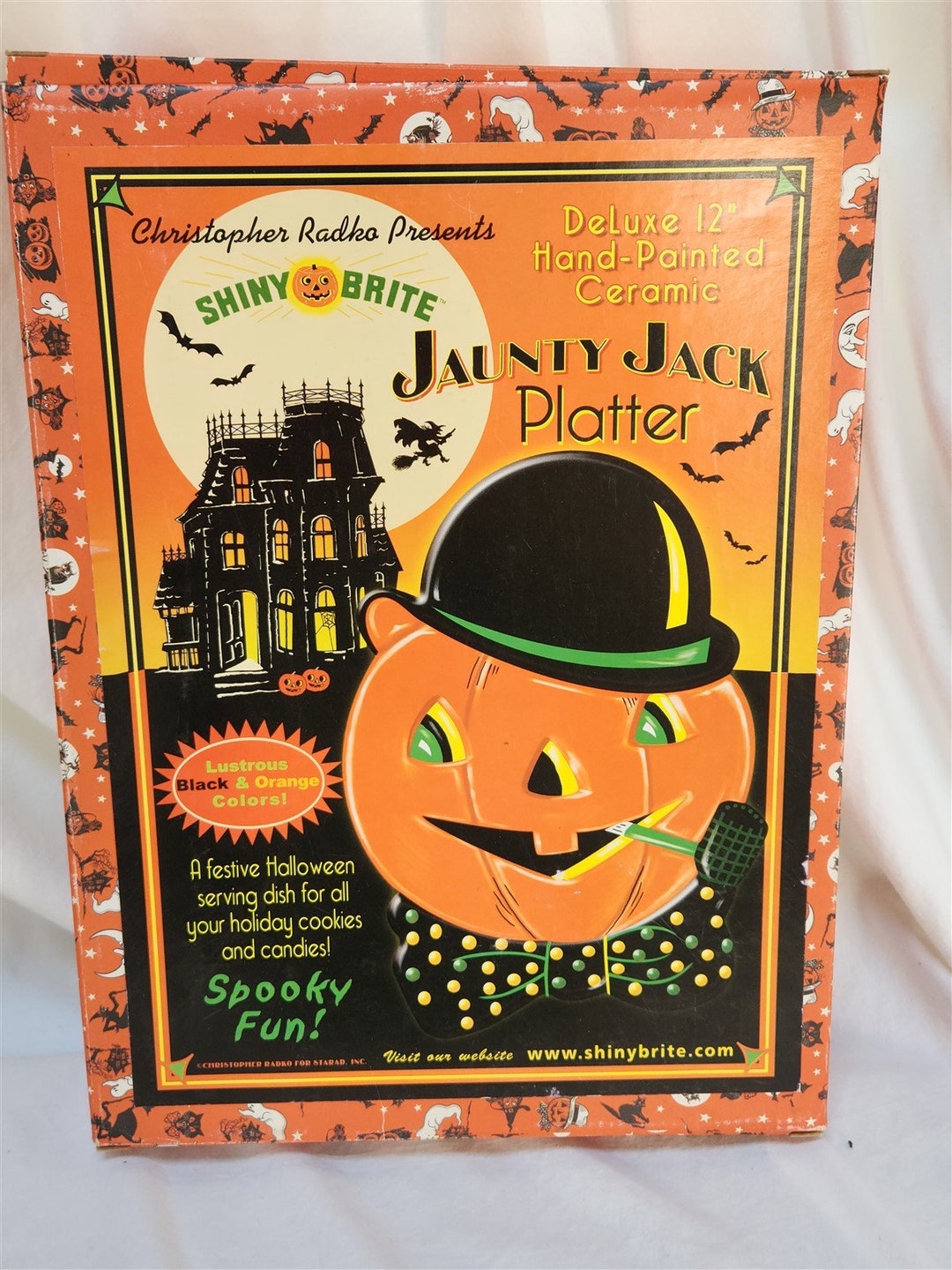 Christopher Radko Shiny Brite Halloween Jaunty Jack Platter W Box - Etsy