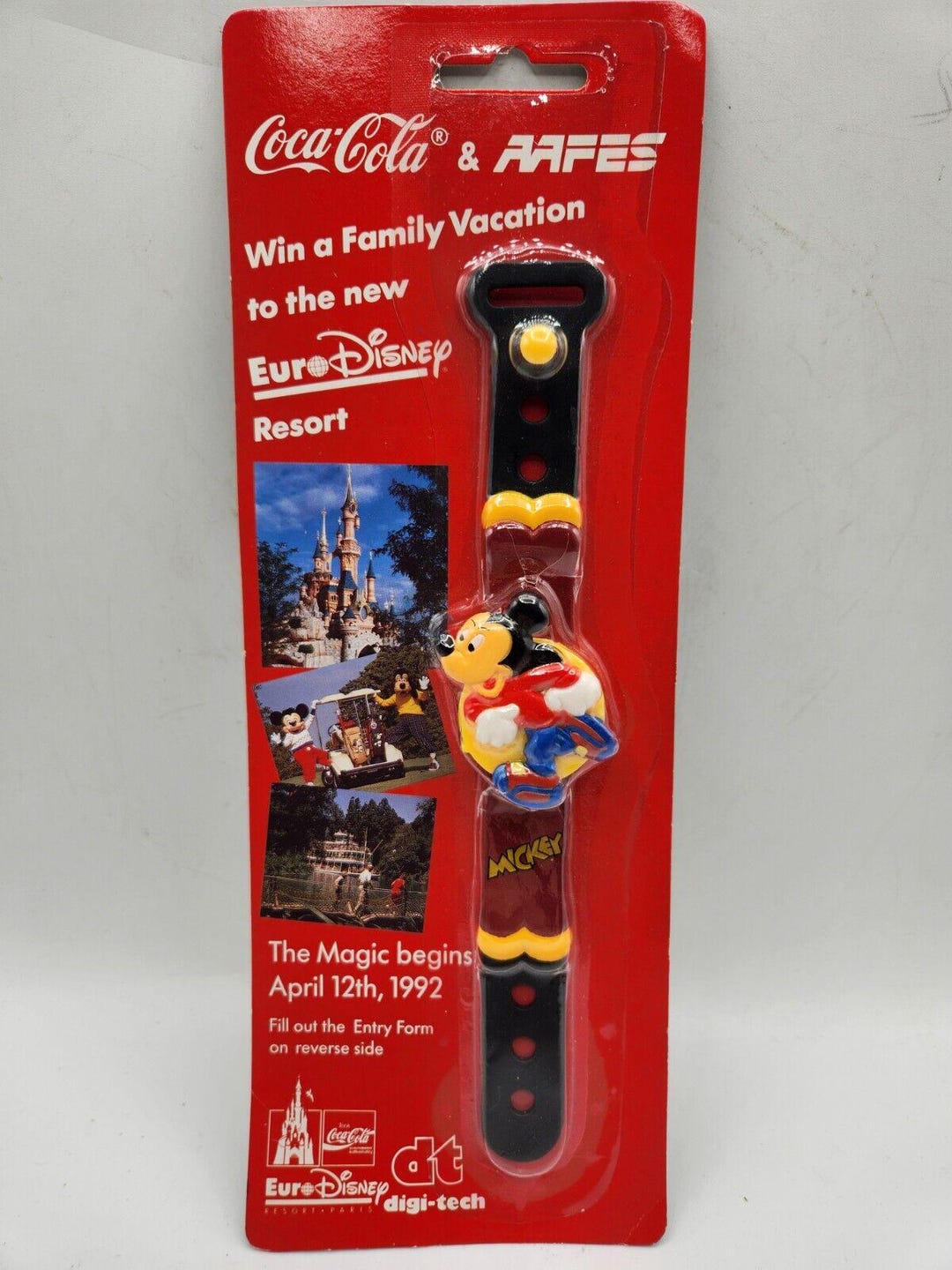 Coca Cola Euro Disney Mickey Mouse Children's Digi-tech Watch - Etsy