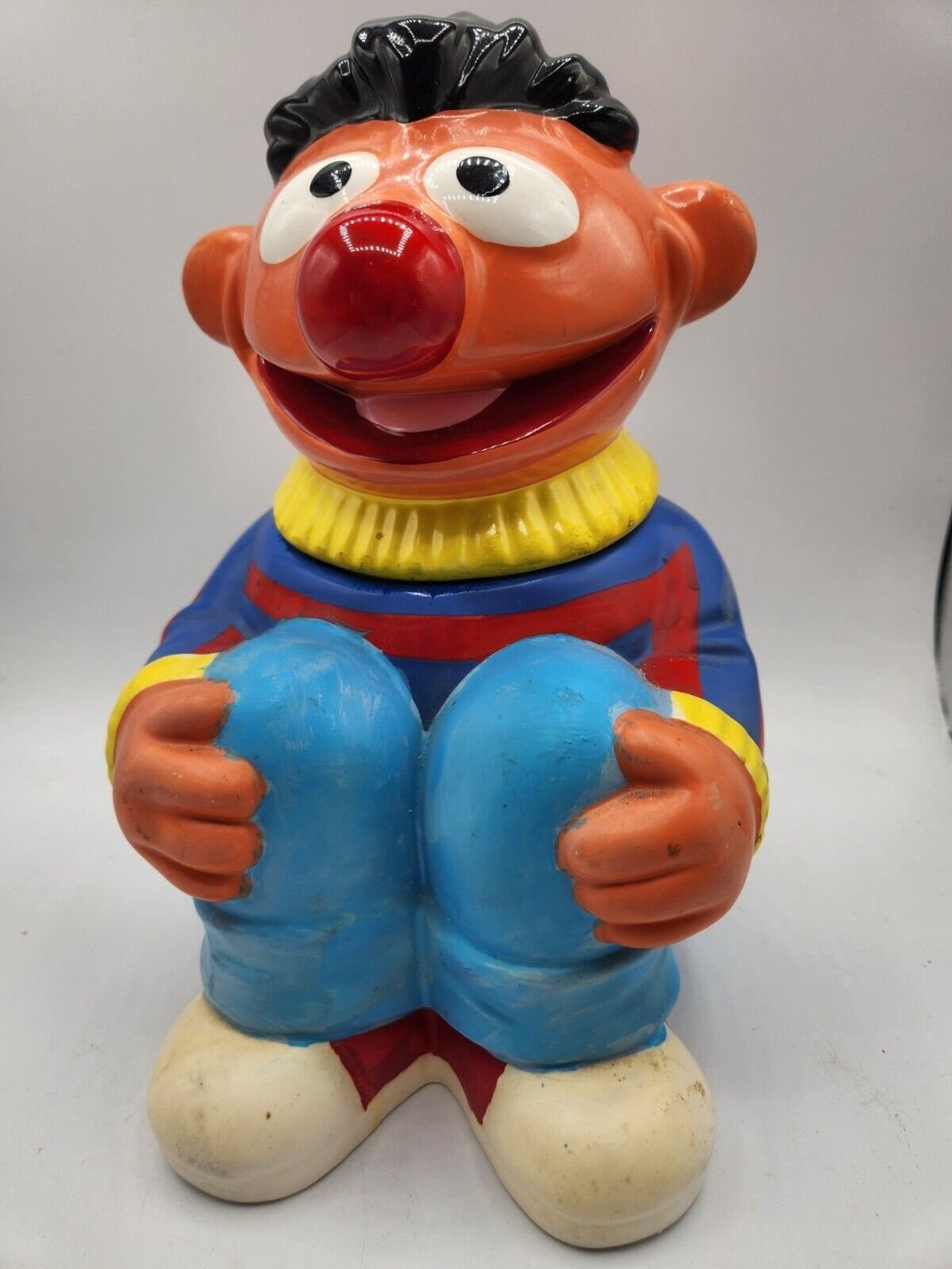 Sesame Street Ernie Cookie Jar Muppets Inc Hand Painted - Etsy