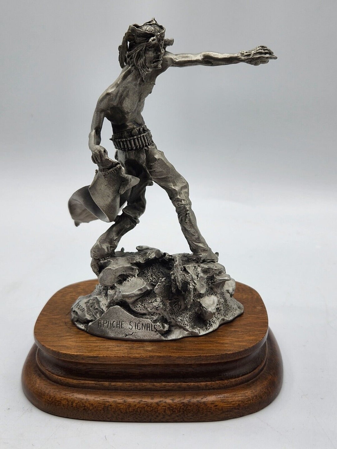 Chilmark Pewter Figurine apache Signals Boyette Limited 0064/2500 - Etsy