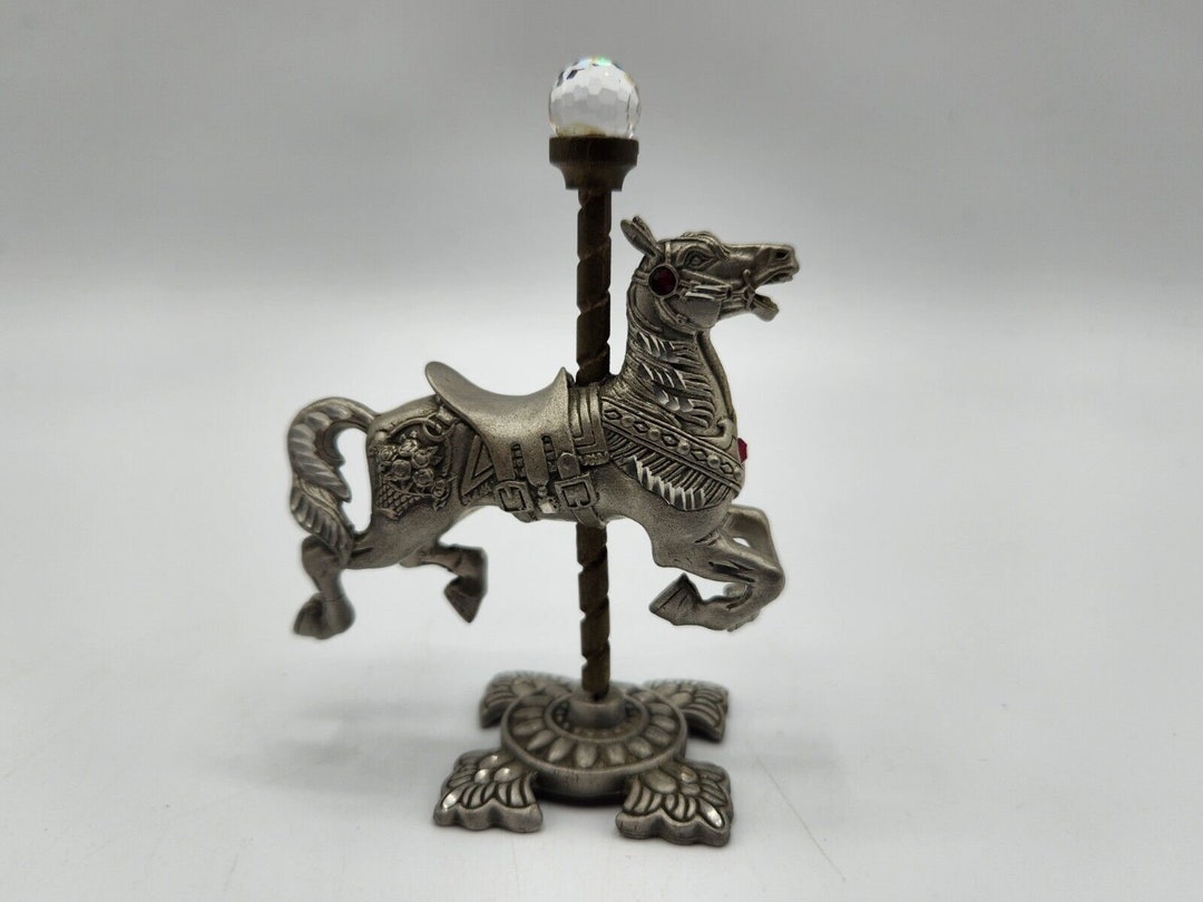 1991 Masterworks Fine Pewter Carousel Horse 3 - Etsy