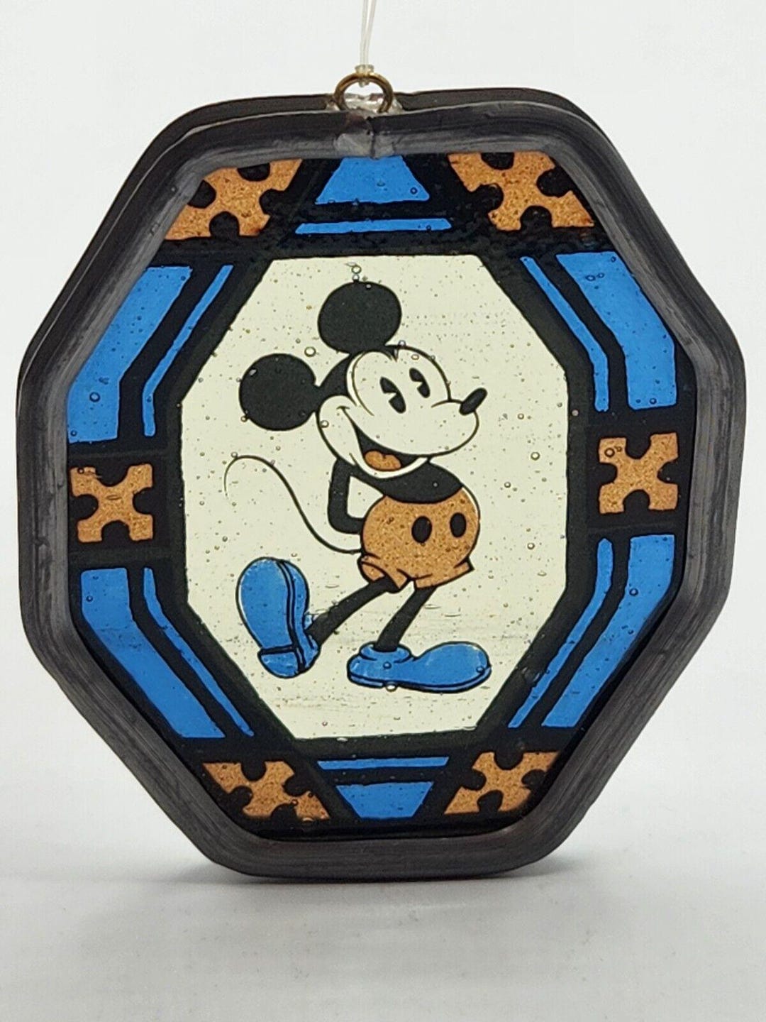 Vintage Rare Disney/ Mickey Mouse Handmade Leaded Stained Glass Sun ...