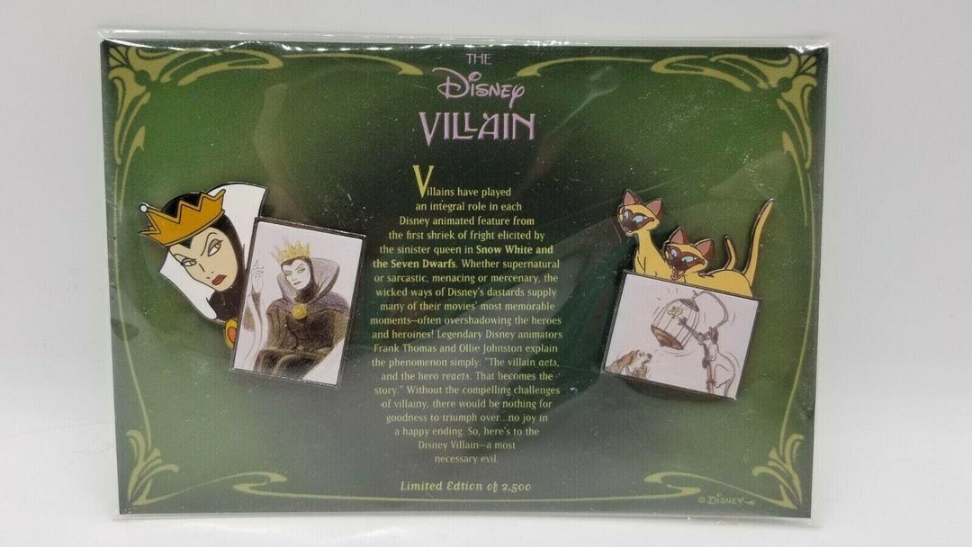Disney Villain Limited Edition Pin Set of 2 - Evil Queen & Si and Am - Etsy