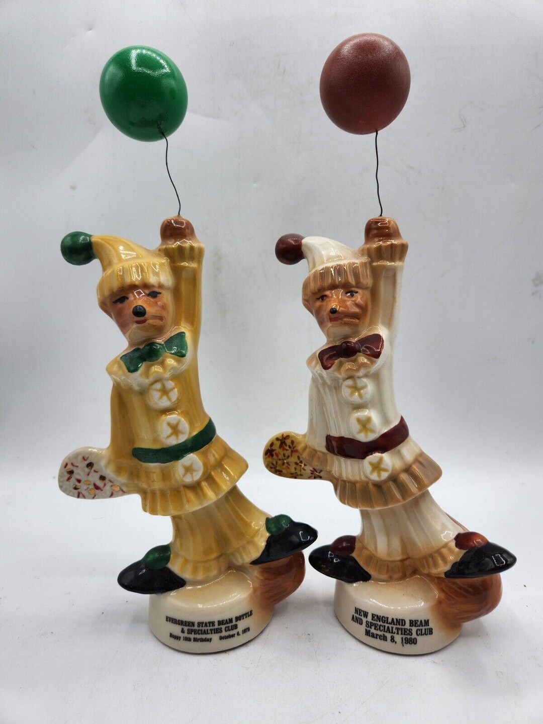 Jim Beam Fox Clowns Vintage 1970s Evergreen and New England Beam Club ...
