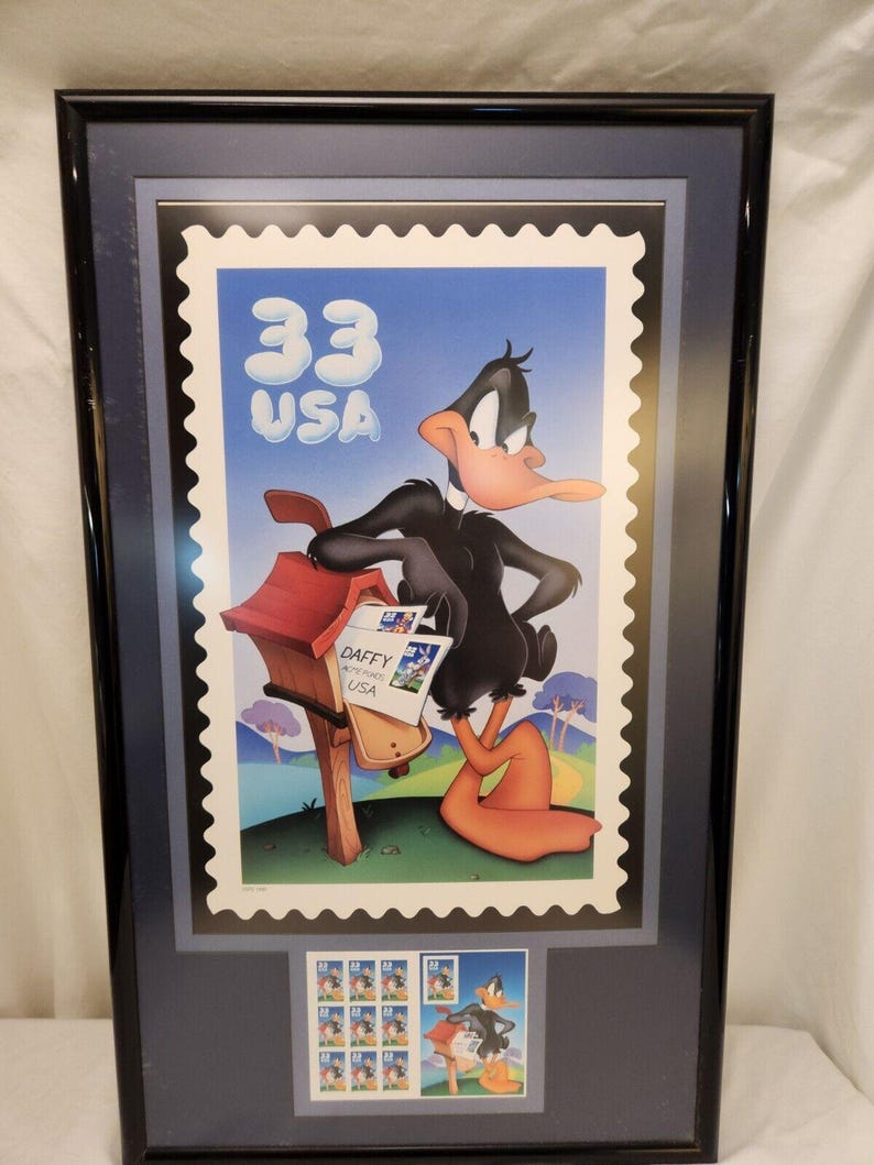 Rare First Day of Issue - 1999 - Daffy Duck 33c Stamps and Poster ...