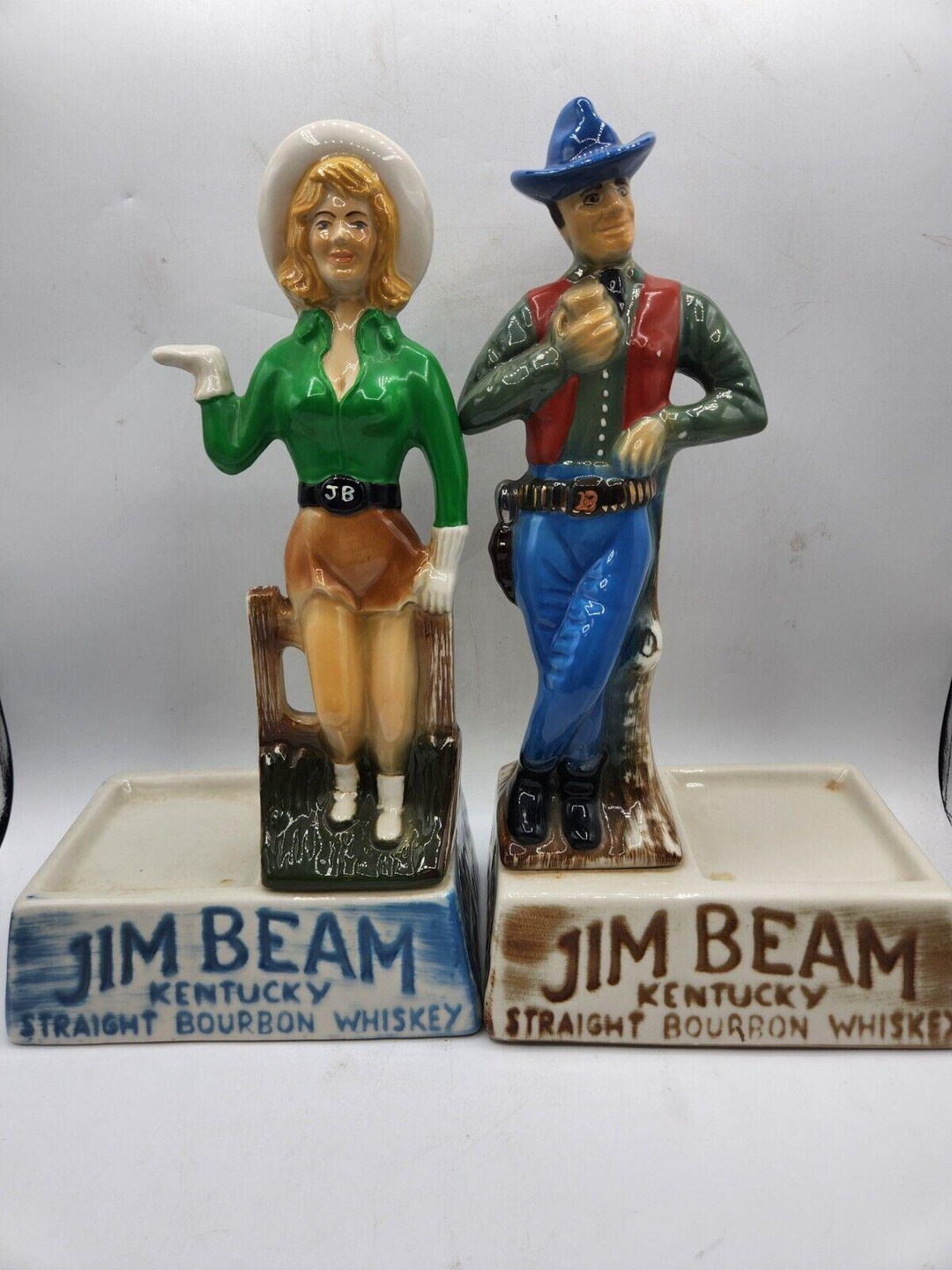 Jim Beam Back Bar Cowboy and Cowgirl Bottle Holders - Etsy