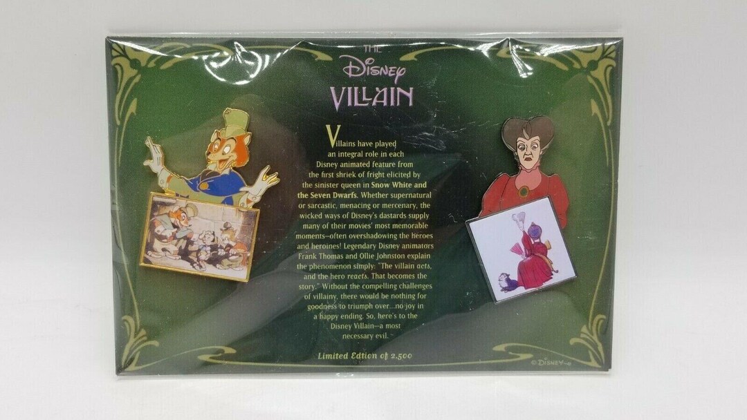 Disney Villain Limited Edition Pin Set of 2 Honest John & Lady Tremaine ...