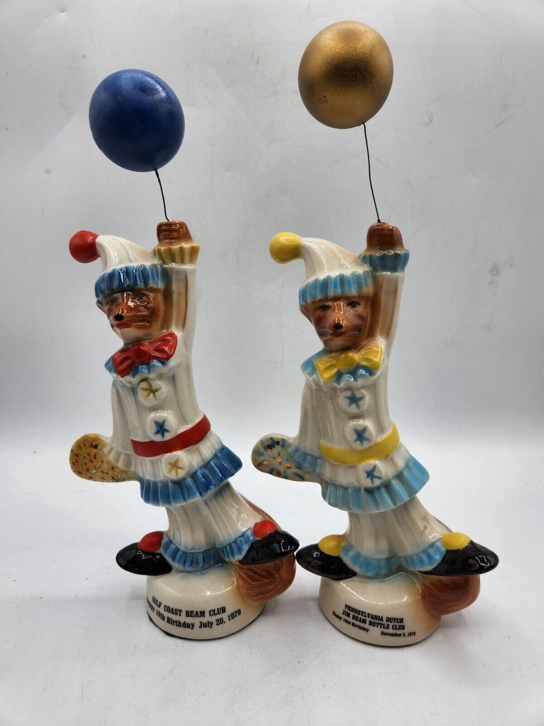 Jim Beam Fox Clowns Vintage 1970s Gulf Coast and PA Dutch Beam Club - Etsy