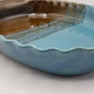 Neher Clay in Motion Handmade Ceramic Large Oval Shaped Baker in Ocean ...