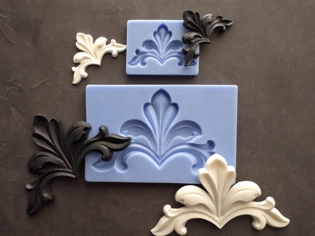 Silicone Mold for Decorative Vintage Corners, Furniture Embellishment ...