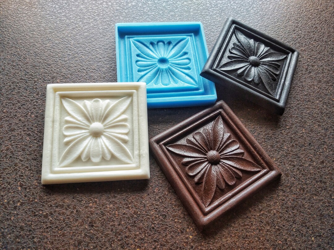 Silicone Mold for Square Decorative Overlay With Wood Texture, Tiles ...