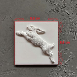 Rabbit Bunny Tile Mold, Silicone Mould, Bunny Applique, Concrete Mold ...