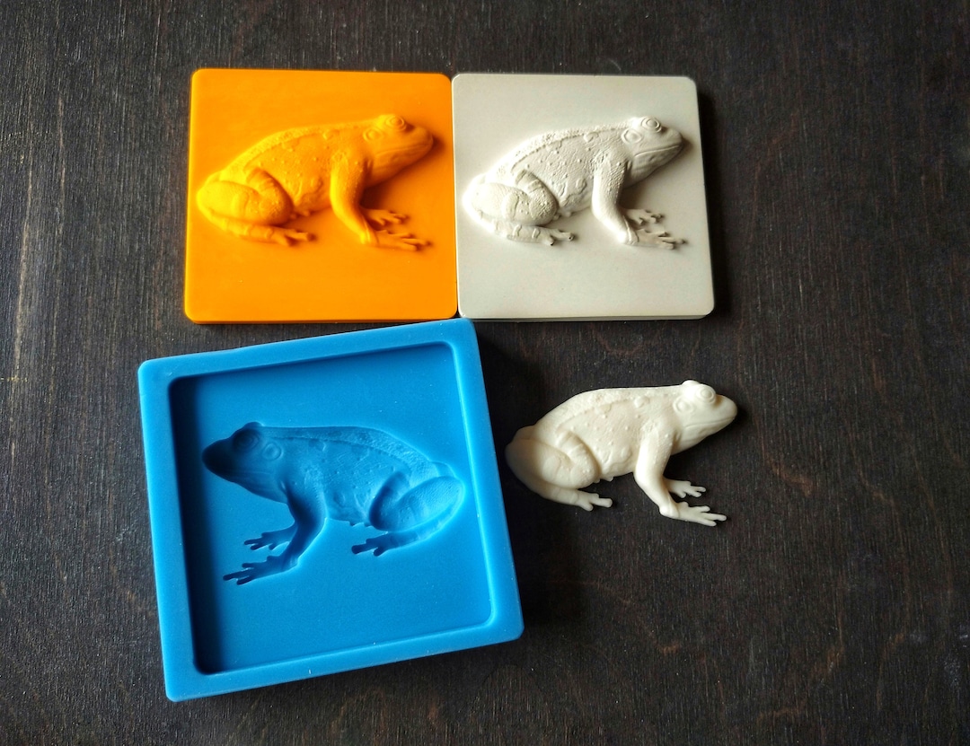 Frog Tile Mold, Silicone Mould, Toad Applique , Concrete Mold , Cement ...