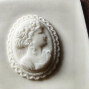 Square Tile With Vintage Woman Cameo Element Made From Architectural ...