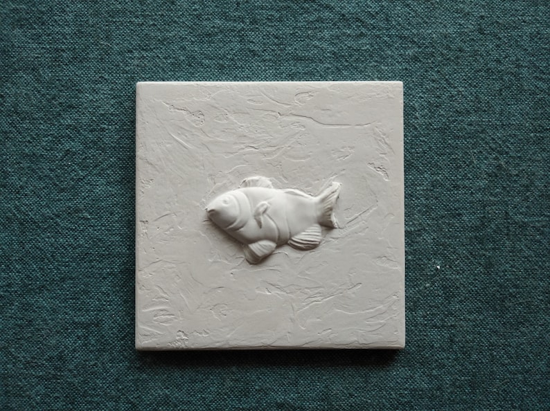 Decorative Tile Fish / Gypsum Tiles / Decorative Tiles / Chic | Etsy