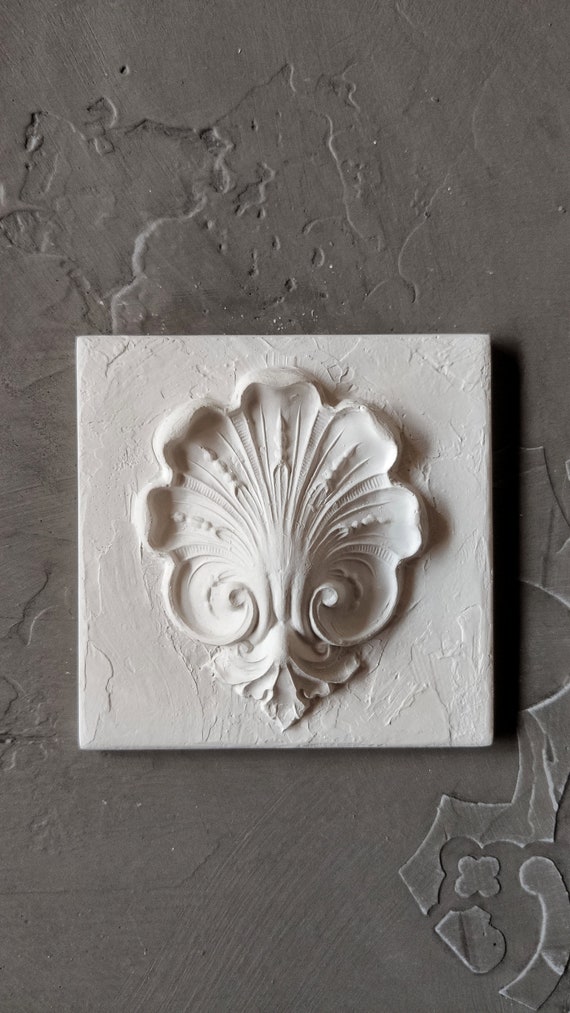 Decorative Tile Alfrey Shell Gypsum Tiles Chic Tiles / - Etsy