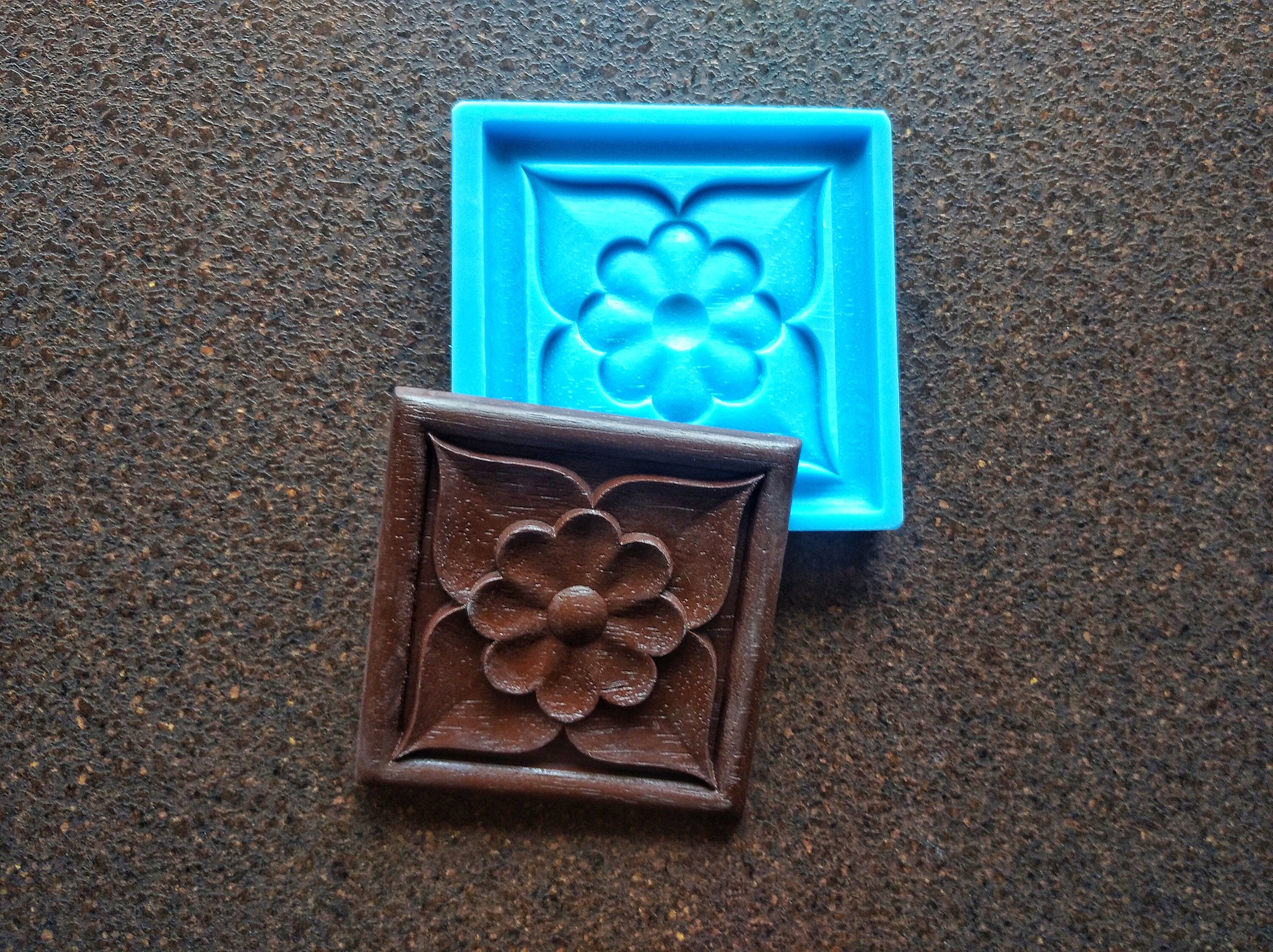 Wood Texture Silicone Mold: Square Tile, Concrete, Resin, Gypsum (10x10 ...