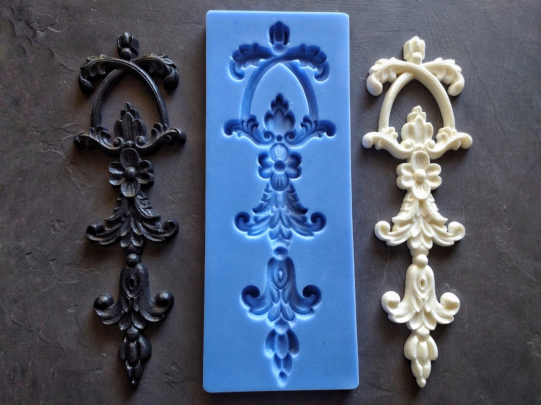 Silicone Mold for Vertical Furniture Embellishment Applique 10.6 Inch ...