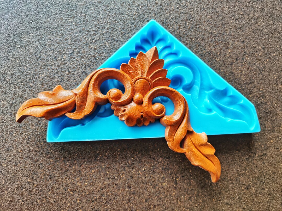 Silicone Mold for Large Corner Castings || Furniture Appliques || Wall ...