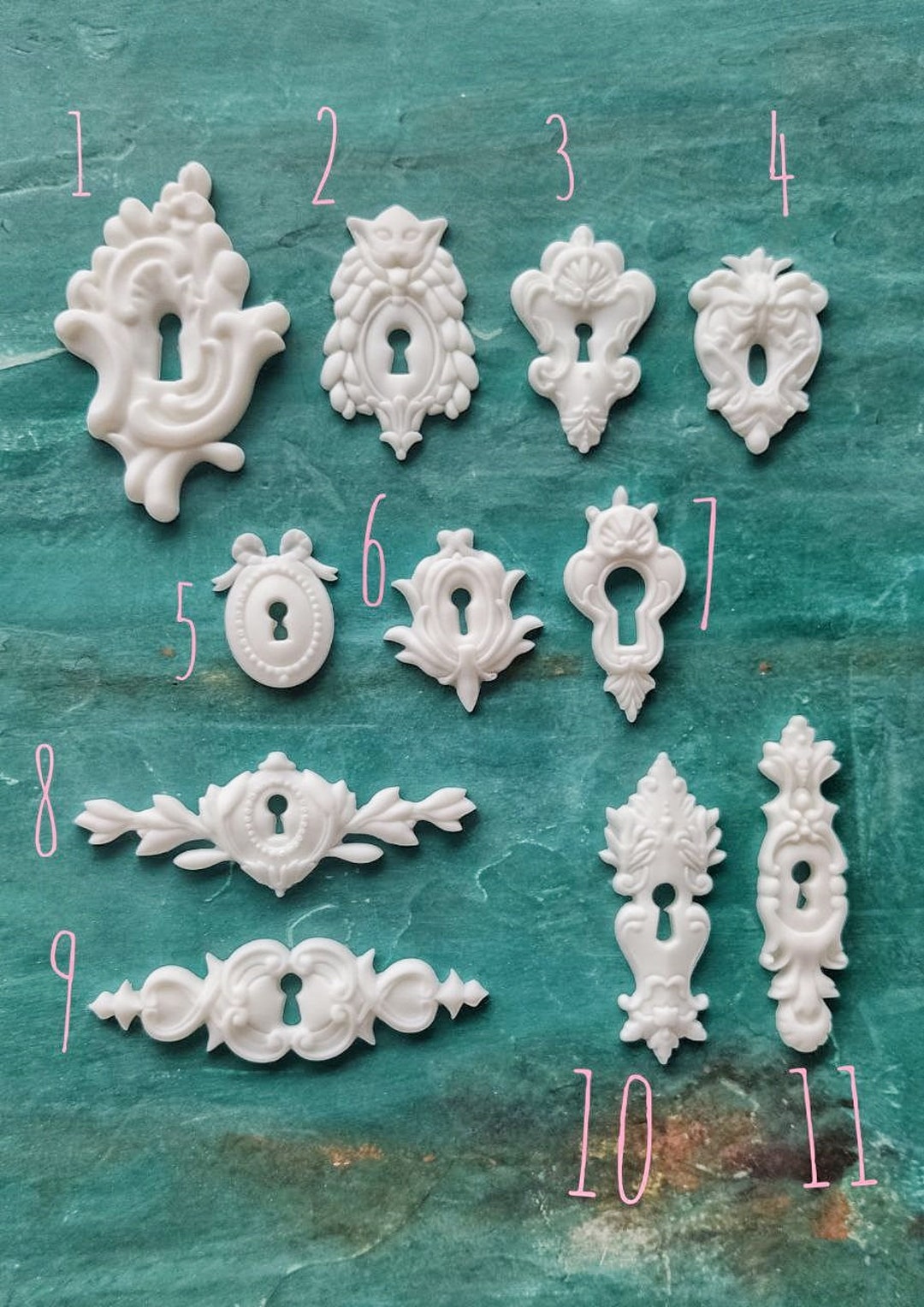 Keyhole Locks, Vintage Keyhole Appliques, Escutcheon Keyholes Locks ...