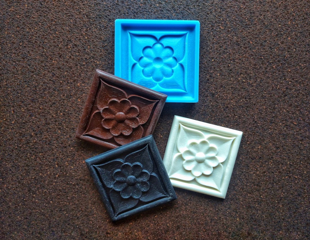 Wood Texture Silicone Mold: Square Tile, Concrete, Resin, Gypsum (10x10 ...