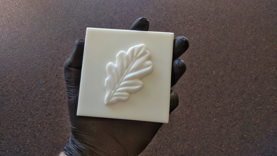 Oak Leaf Tile 10x10cm 3,85 Inch DIY 3d Tiles Back-splash Tiles Resin ...