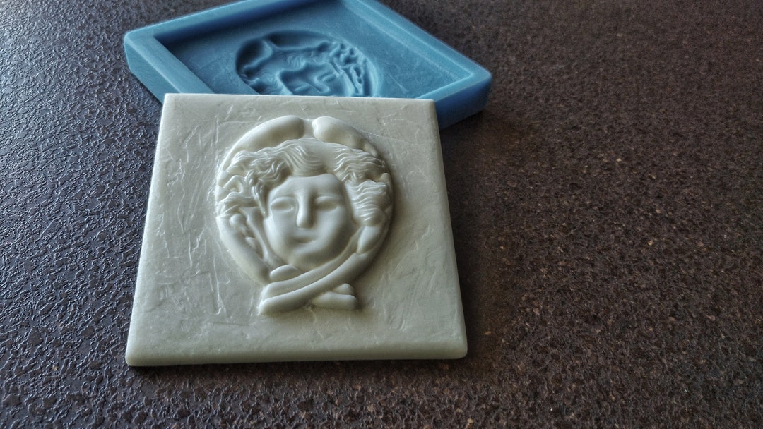 Antique Woman Cameo 3D Tile Mold, Silicone Mould, Cameo Applique ...