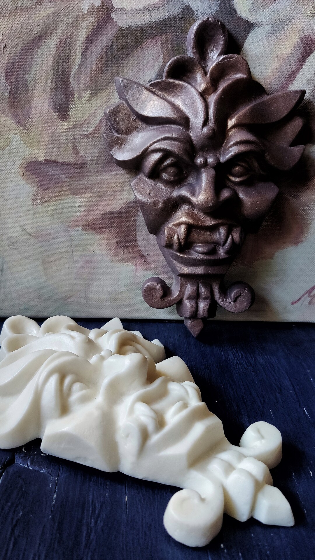 Chinoiserie Demon Head / Horror Decoration, Furniture Appliques, Wall ...
