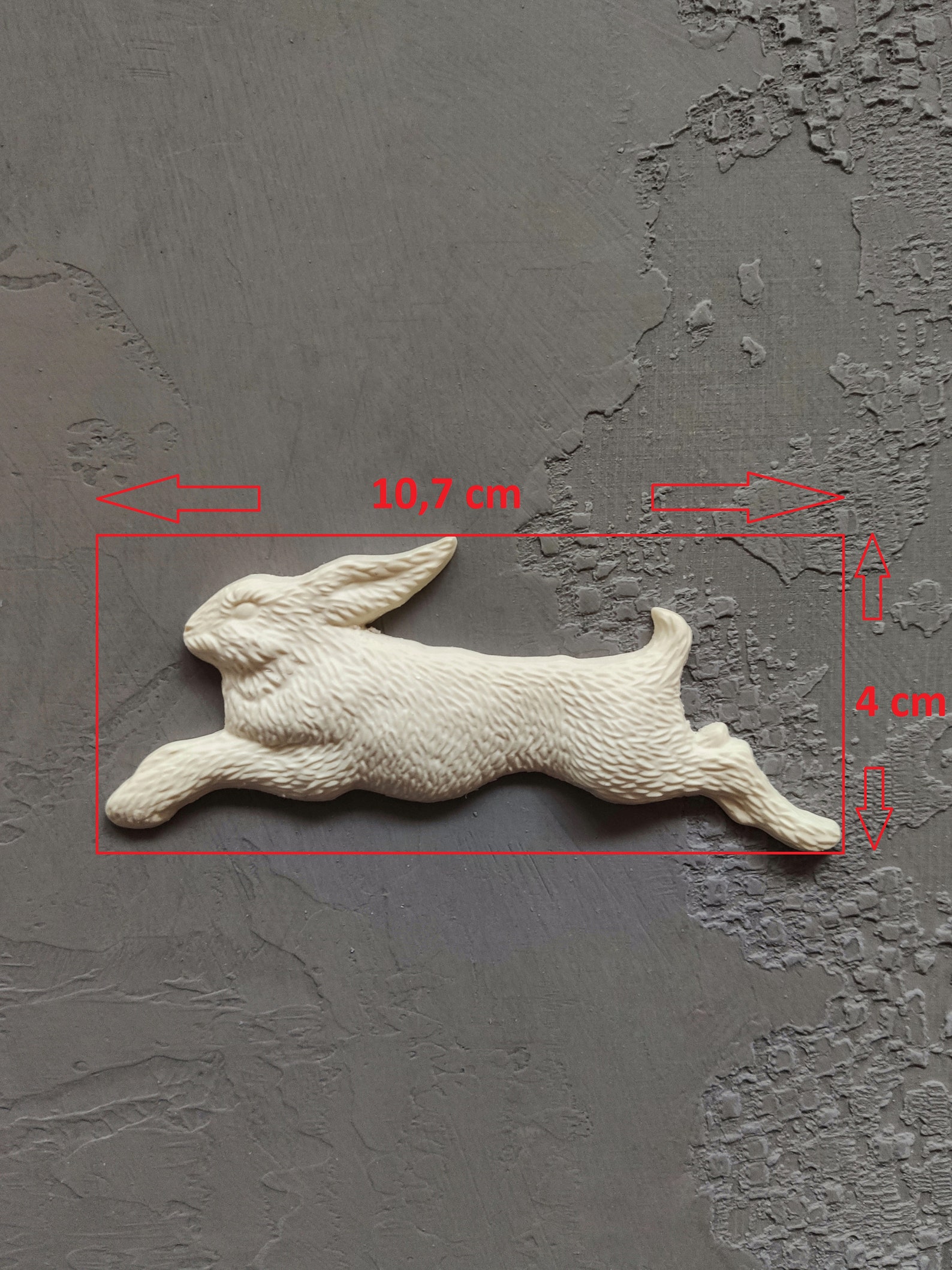 Silicone Mold Rabbit Bunny Applique , Rabbit Onlay Mold , Polymer Clay ...