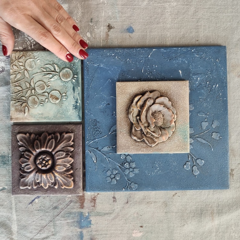 Decorative Tile Fish / Gypsum Tiles / Decorative Tiles / Chic | Etsy