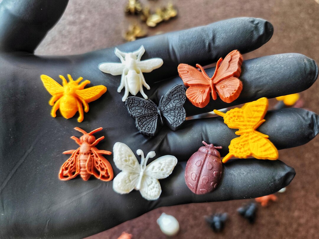 Artificial Flying Insects: Resin Bee, Butterfly, Ladybug Miniatures - Etsy