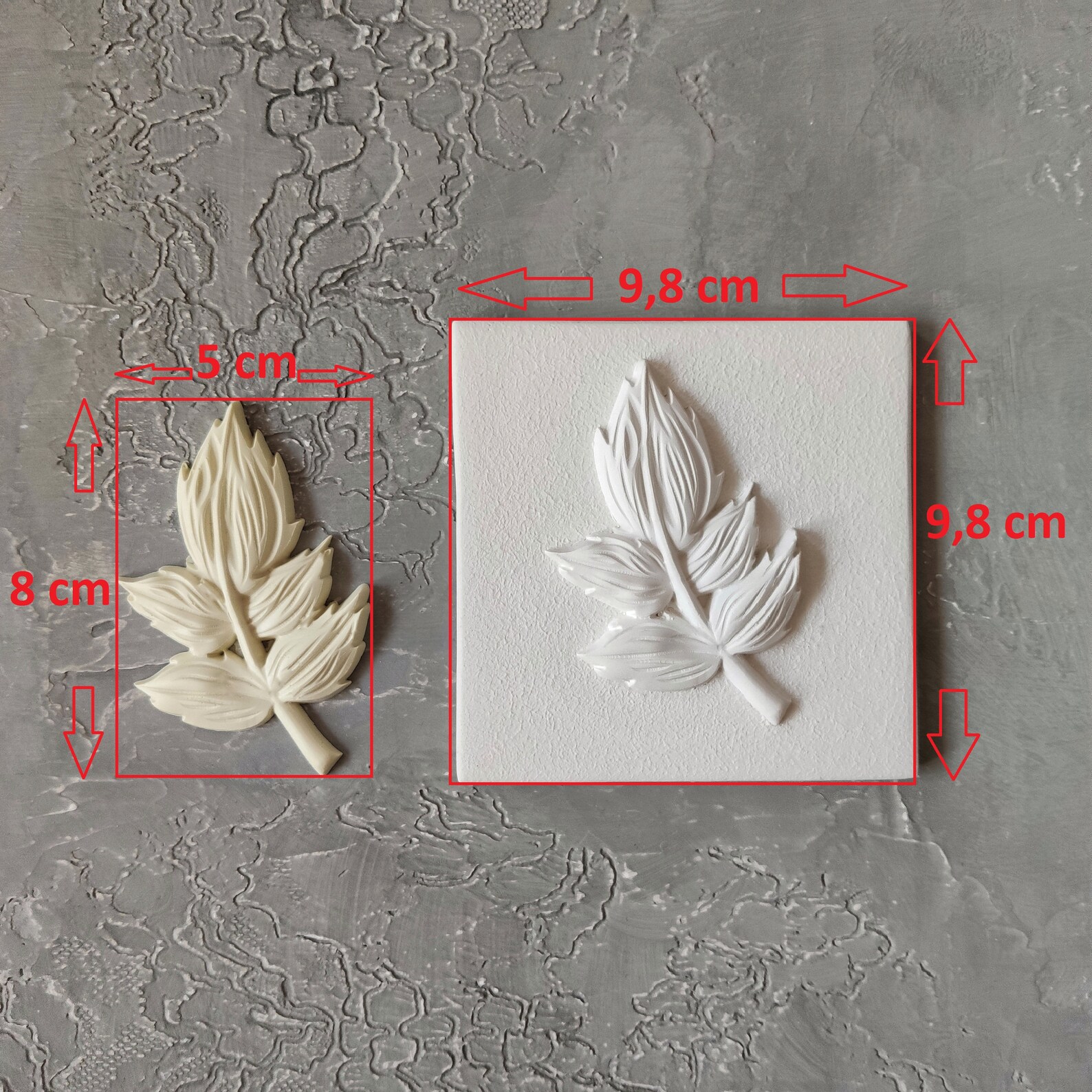 3D Square Tile With Leaf Silicone Mold for Kitchen Backsplash - Etsy