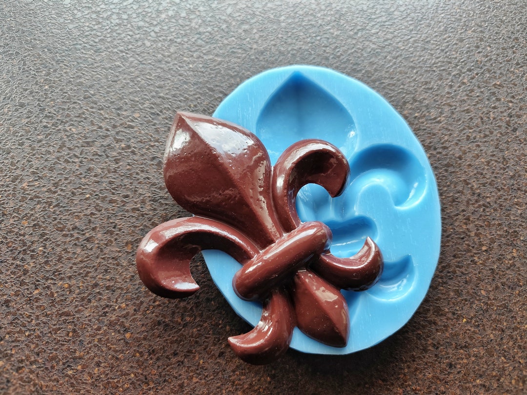 Fleur De Lis Silicone Mold | Heraldic Lily Mold | Mold for Resin | Mold ...