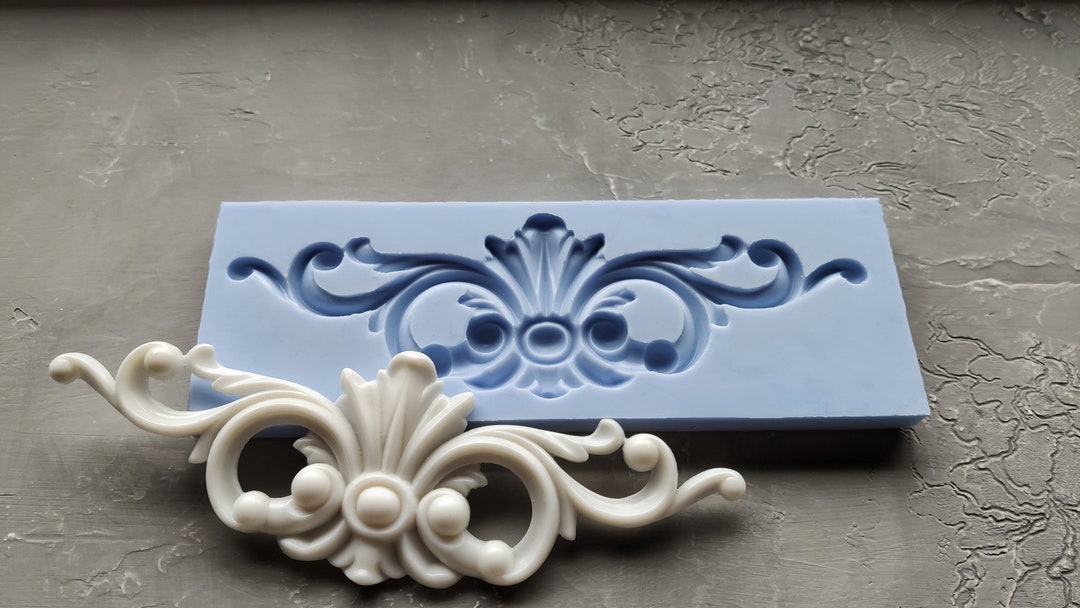 Silicone Mold for Central Furniture Pediment, Furniture Appliques ...