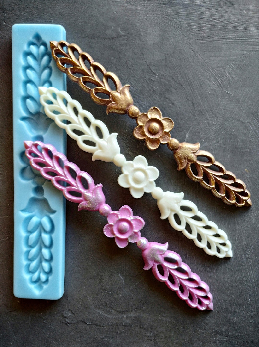 Silicone Mold for Furniture Central Pediment Embellishment Overlay 24 ...