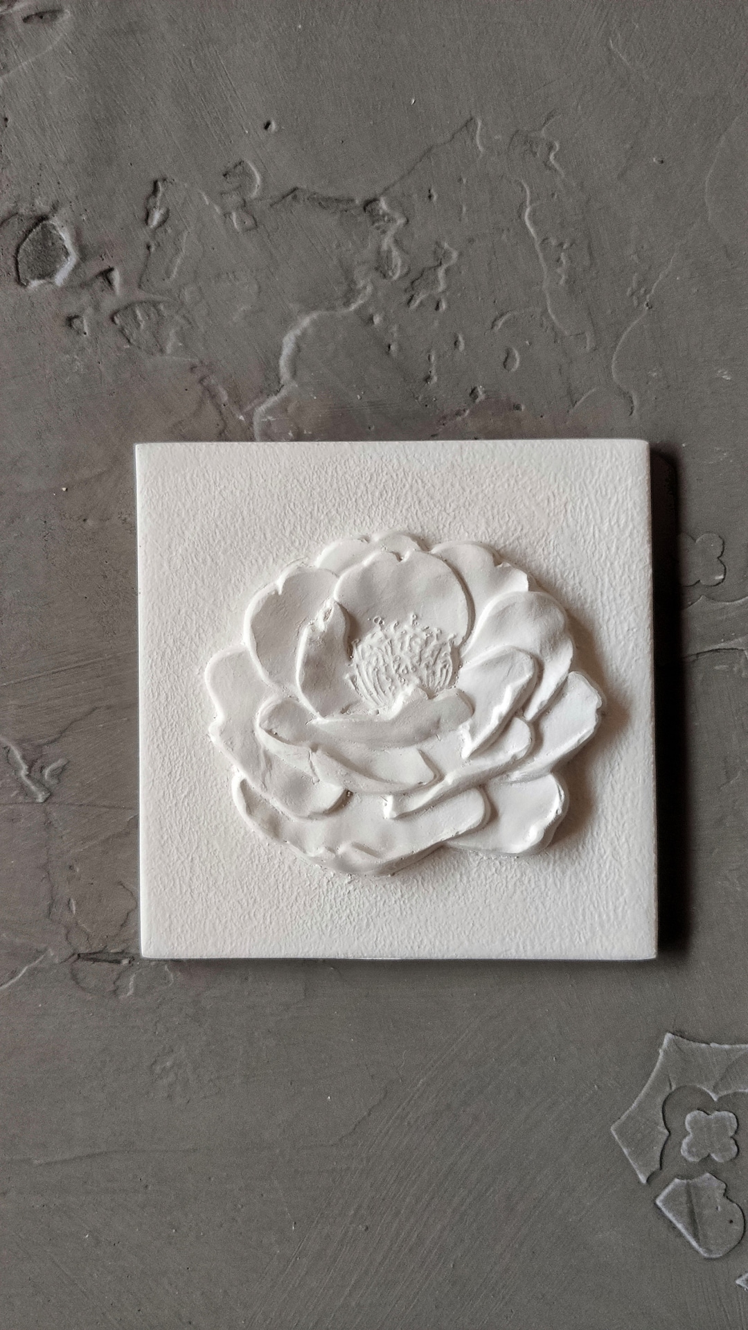 Decorative Tile Flower 2 / Gypsum Tiles / Decorative Tiles / - Etsy