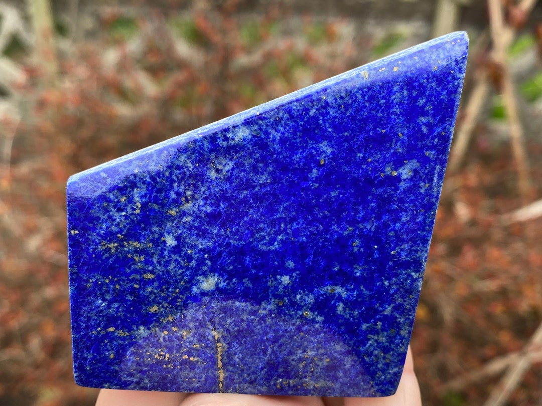 Hand Cut & Polished Lapis Lazuli Specimen / Slab / Slice Measuring ...