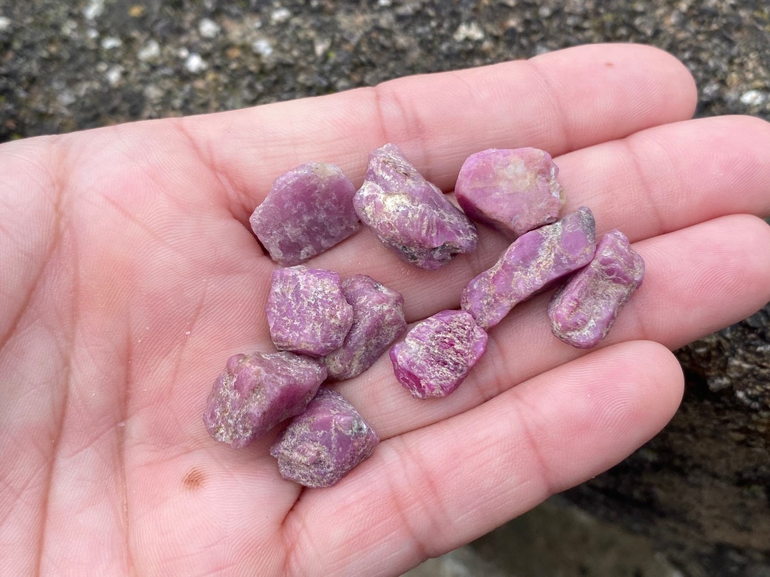 Natural Raw Rubies - 18x12mm to 13x10mm- 10 Pieces- Natural Rough Ruby ...