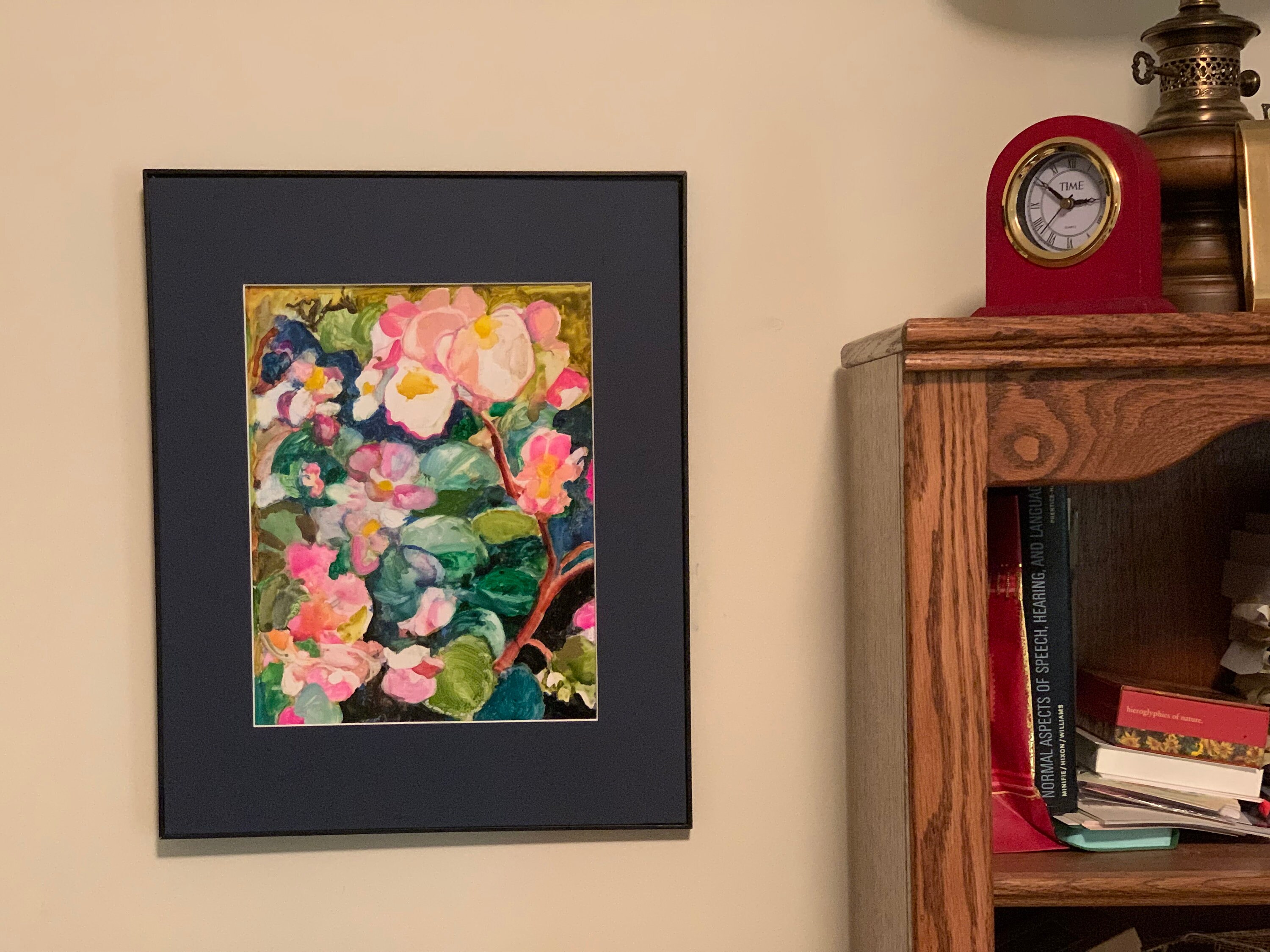 Original Flower Painting of Begonia Blossoms - Etsy