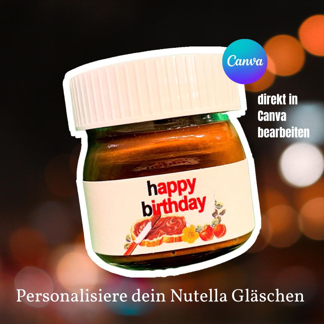 Mini Nutella Label Sticker Wedding Baptism School Enrollment Birthday ...