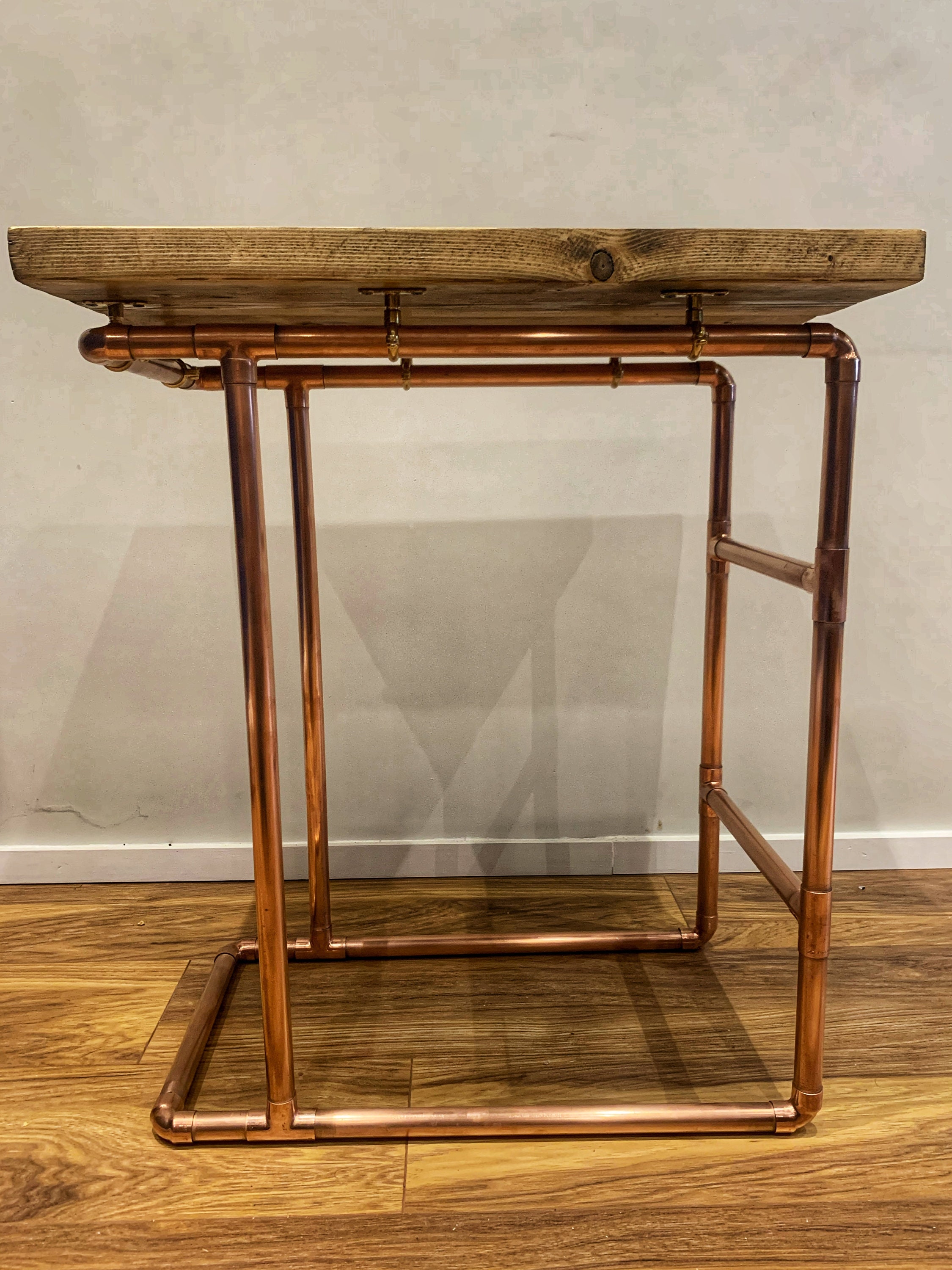 Reclaimed Wood Coffee Table Copper Pipe Table Side Table | Etsy