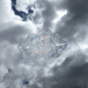Pack of 3 Cloud Shape Suncatcher Rainbow Window Sticker Clings, Prism ...