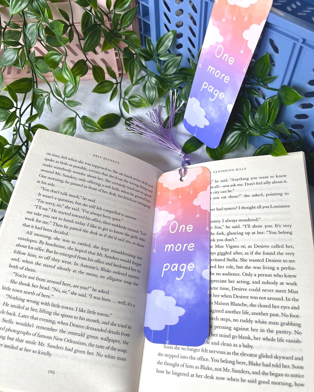 Sunset Clouds Bookmark With Tassel: One More Page Design - Etsy