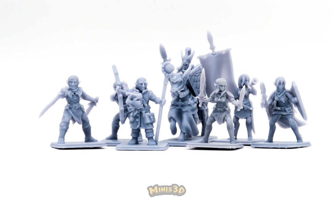 Elf: Archer Mage Knight HQ Dungeon by Minis3d - Etsy