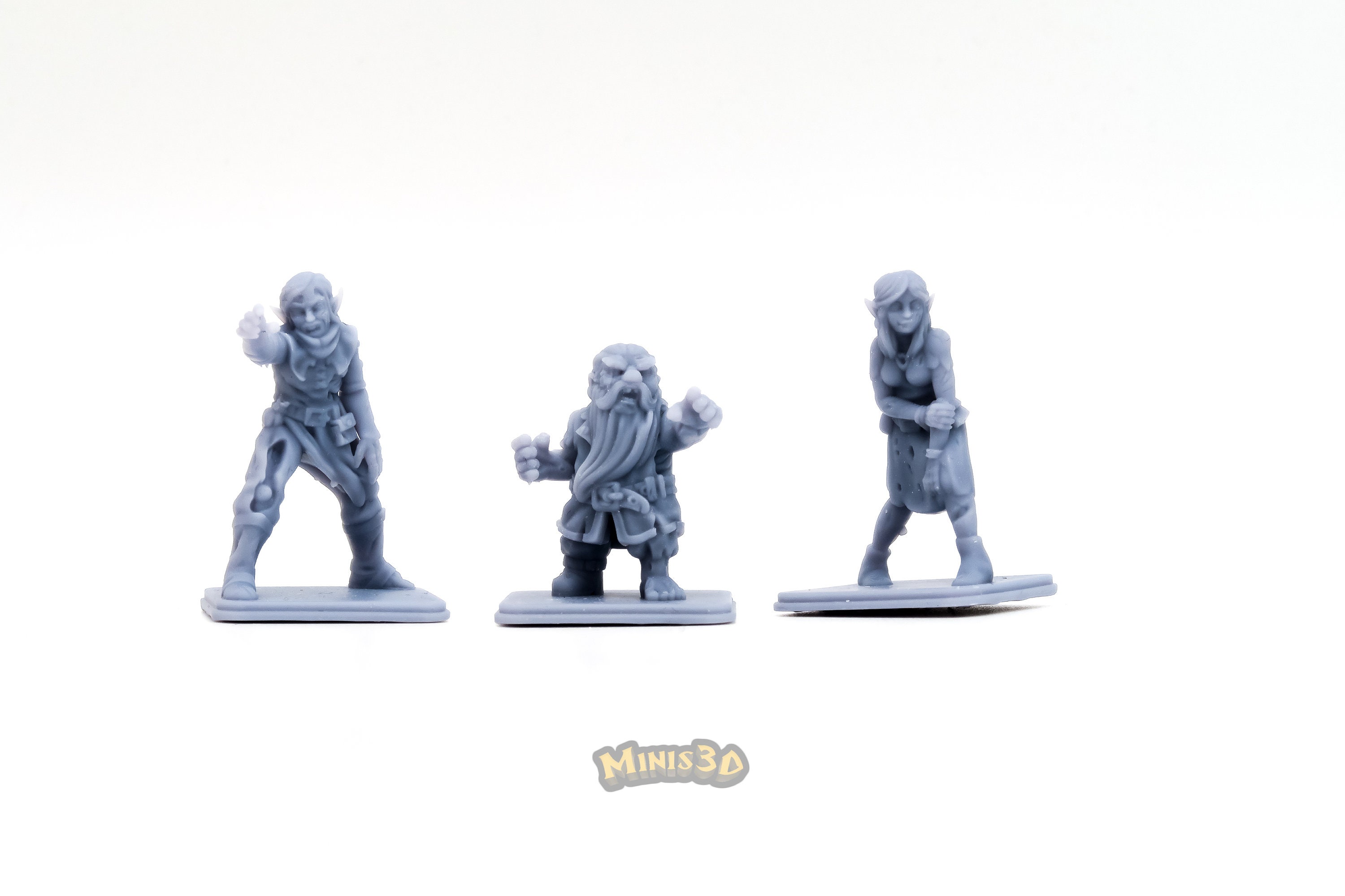 Zombie: Elf Dwarf HQ Dungeon by Minis3D - Etsy España