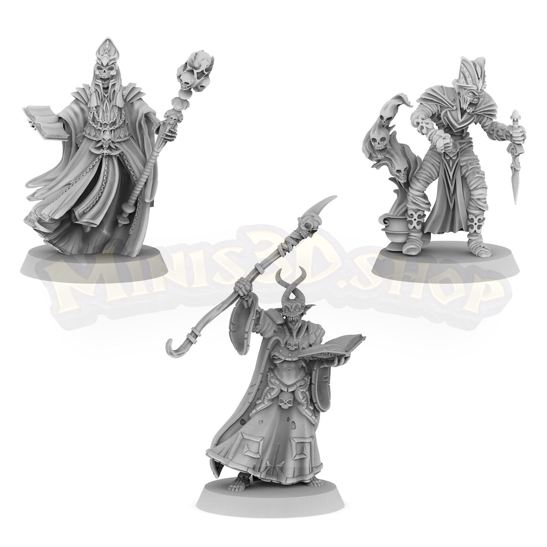 Warlock Demon, Mummy, Skeleton HQ, Minis3d - Etsy