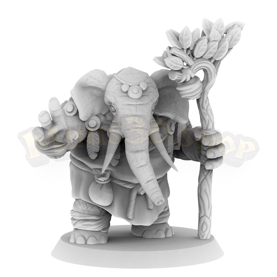 Loxodon: Druid Warrior Wizard - HQ Dungeon by Minis3d - Etsy