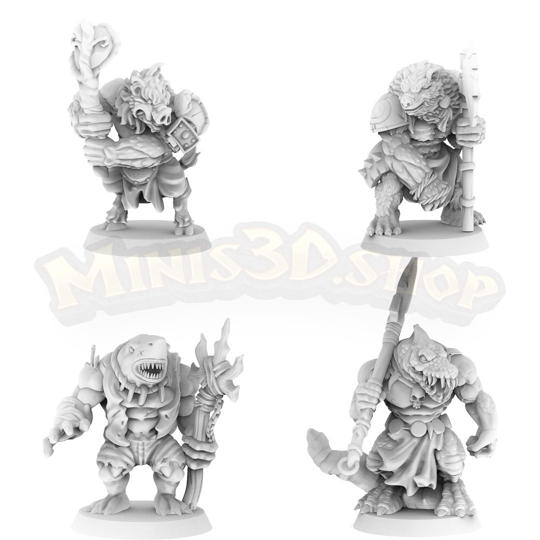 Wereshark, Werepig, Werebear, Werecrocodile - HQ Dungeon by Minis3d - Etsy