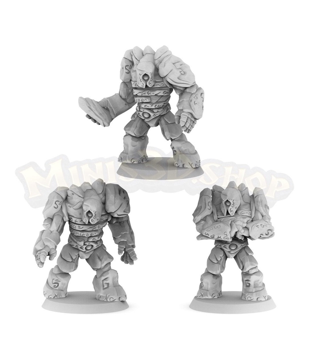 Granite Guardians Stone Golems Pack 3M GA096 - Etsy
